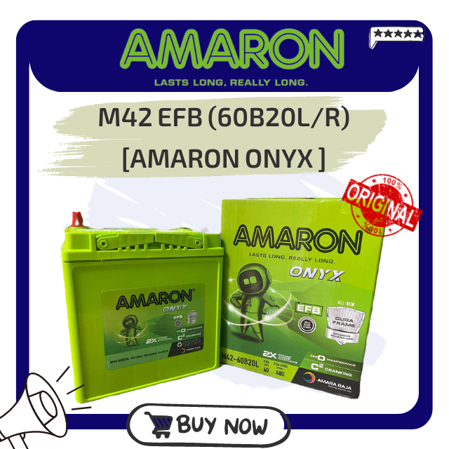 M42 EFB (60B20L/R) Amaron ONYX start stop car battery | Shopee Malaysia