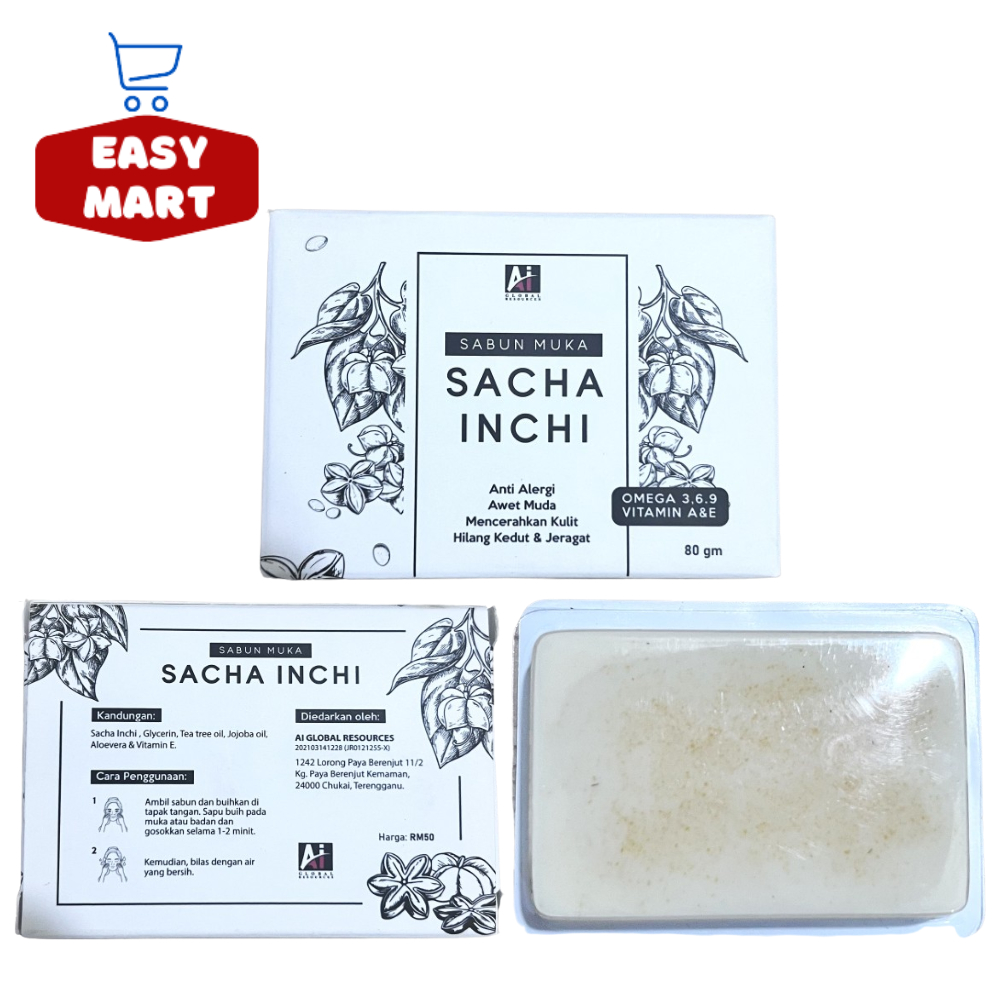 SABUN MUKA SACHA INCHI AI GLOBAL ANTI ALERGI / AWET MUDA / MENCERAHKAN ...
