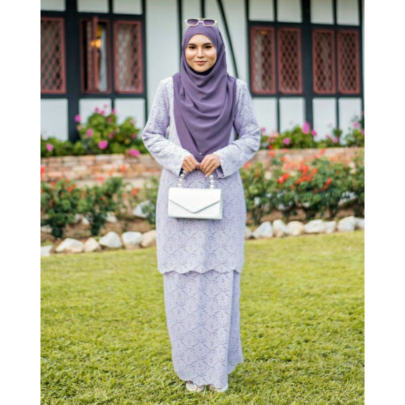 Baju Kurung Lace Donna Edition | Full French Lace | Shopee Malaysia