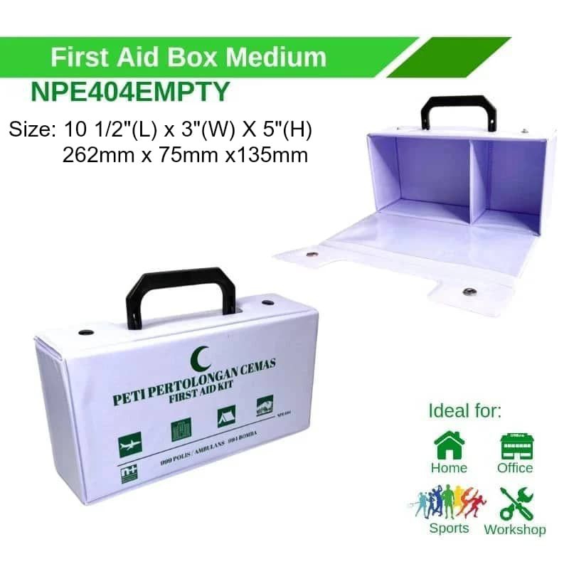 First Aid Box Medium Empty / Peti Pertolongan Cemas Medium ( kosong ...