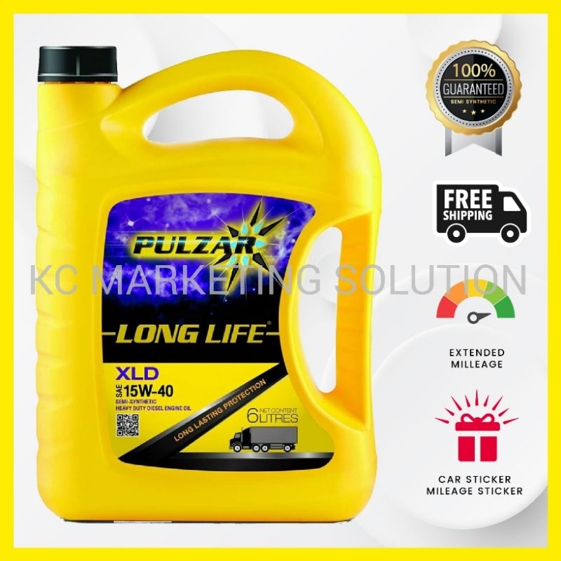 Semi Synthetic Heavy Diesel Engine Oil SAE 15W40 API CI-4/SL [6L Free 1L] (Minyak Enjin Untuk ...