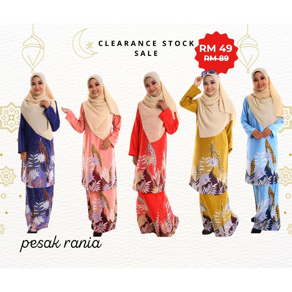 Baju Raya Perempuan 2025 | Baju Kurung Pesak Tradisional Material Royal ...