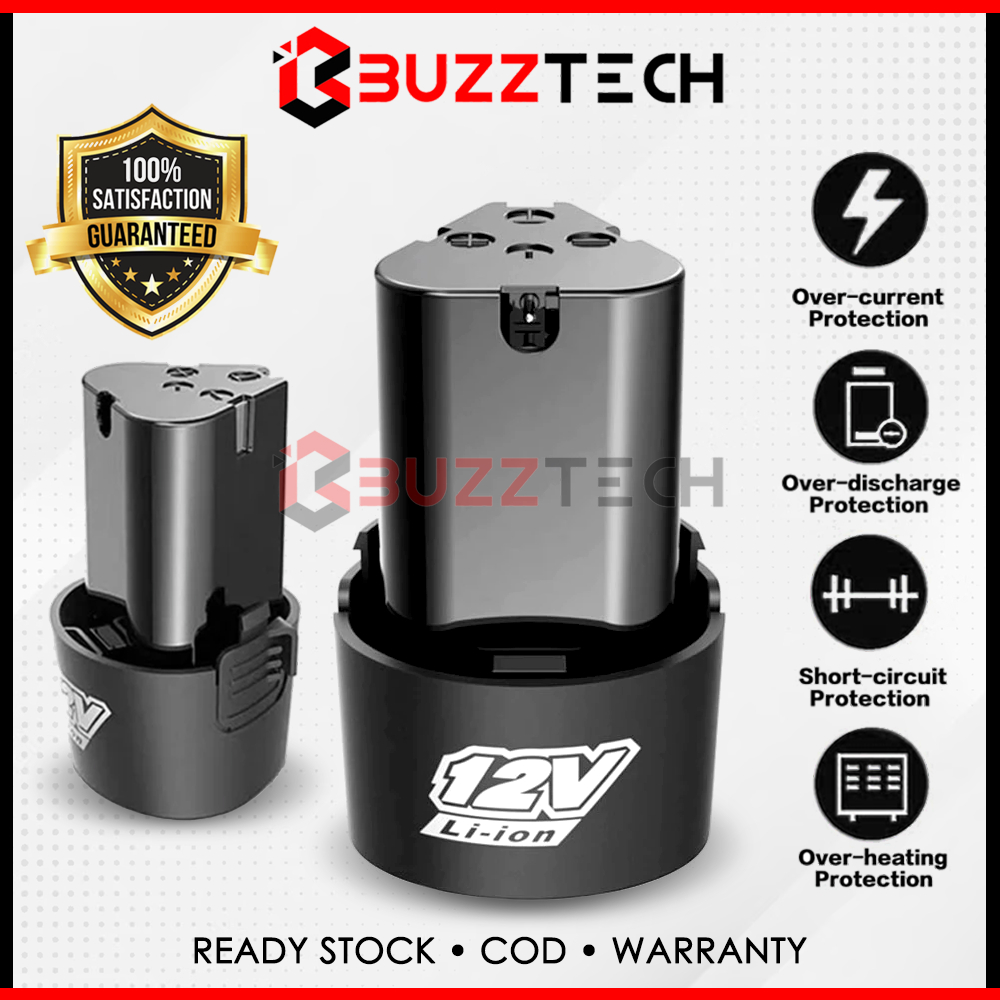 BuzzTech 12V 3000mAh Rechargeable Lithium Battery Grinder Electric ...