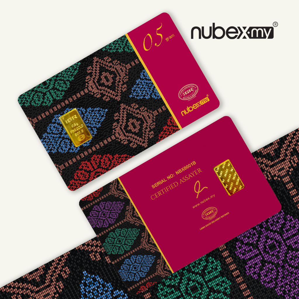 NUBEX X IGR | 0.5g Gold Bar 999.9 | Ver. 2 | Songket | LBMA Certified ...