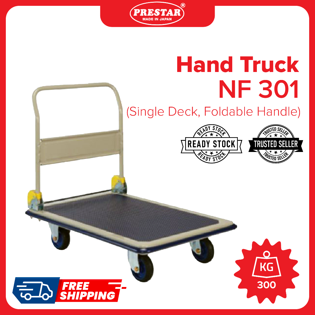 Prestar Metal Deck Hand Truck/ Hand Trolley 300KG - NF301 | Shopee Malaysia