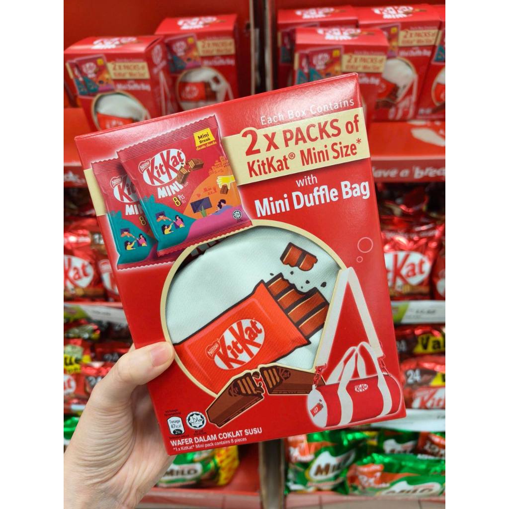 KITKAT Bag Kitkat Chocolate Beg Sandang Kitkat Duffle Bag Red Kitkat ...