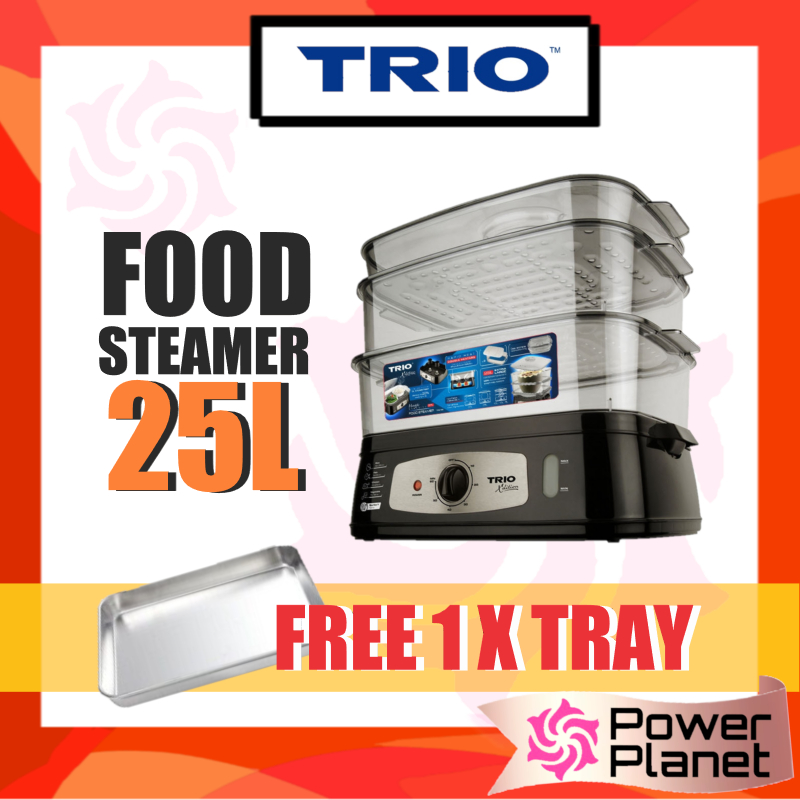 [FREE 1 xTRAY ] Trio Food Steamer TFS28 25L TFS-28 Ready Stock ...