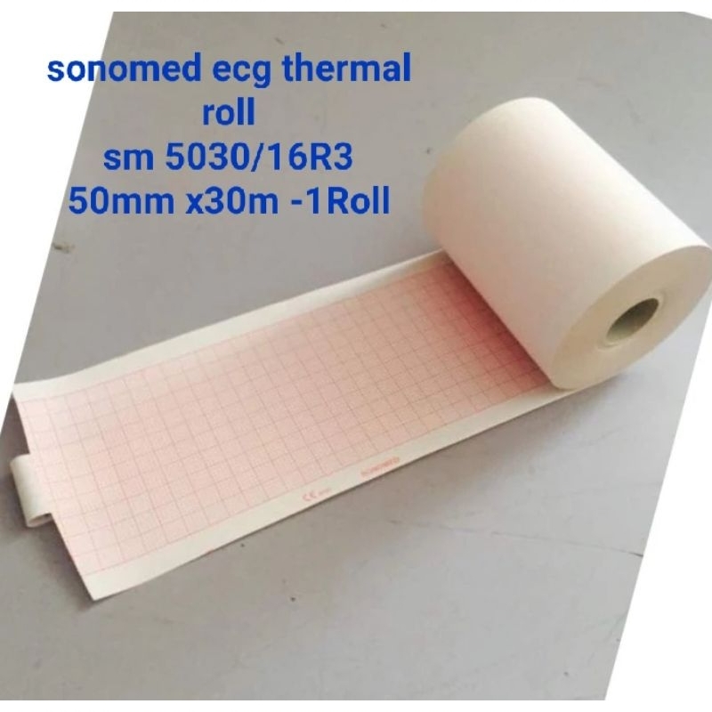 SONOMED ECG PAPER THERMAL ROLL 50mm x 30m - SM5030/16R3 (1 ROLL ...