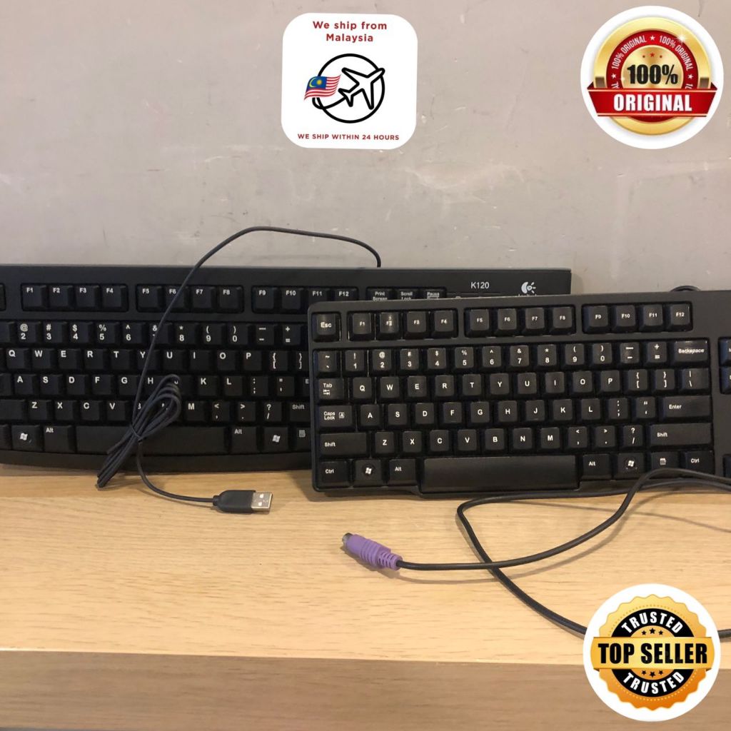 LOGITECH K120/Y-S0002 STANDARD WIRED KEYBOARD 100% ORIGINAL USE ...
