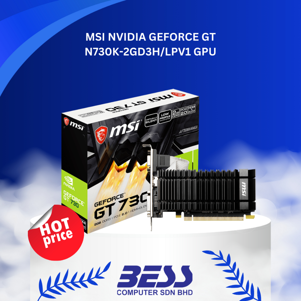 MSI NVIDIA GEFORCE GT N730K-2GD3HL LPV1 GPU GRAPHIC CARD | Shopee Malaysia