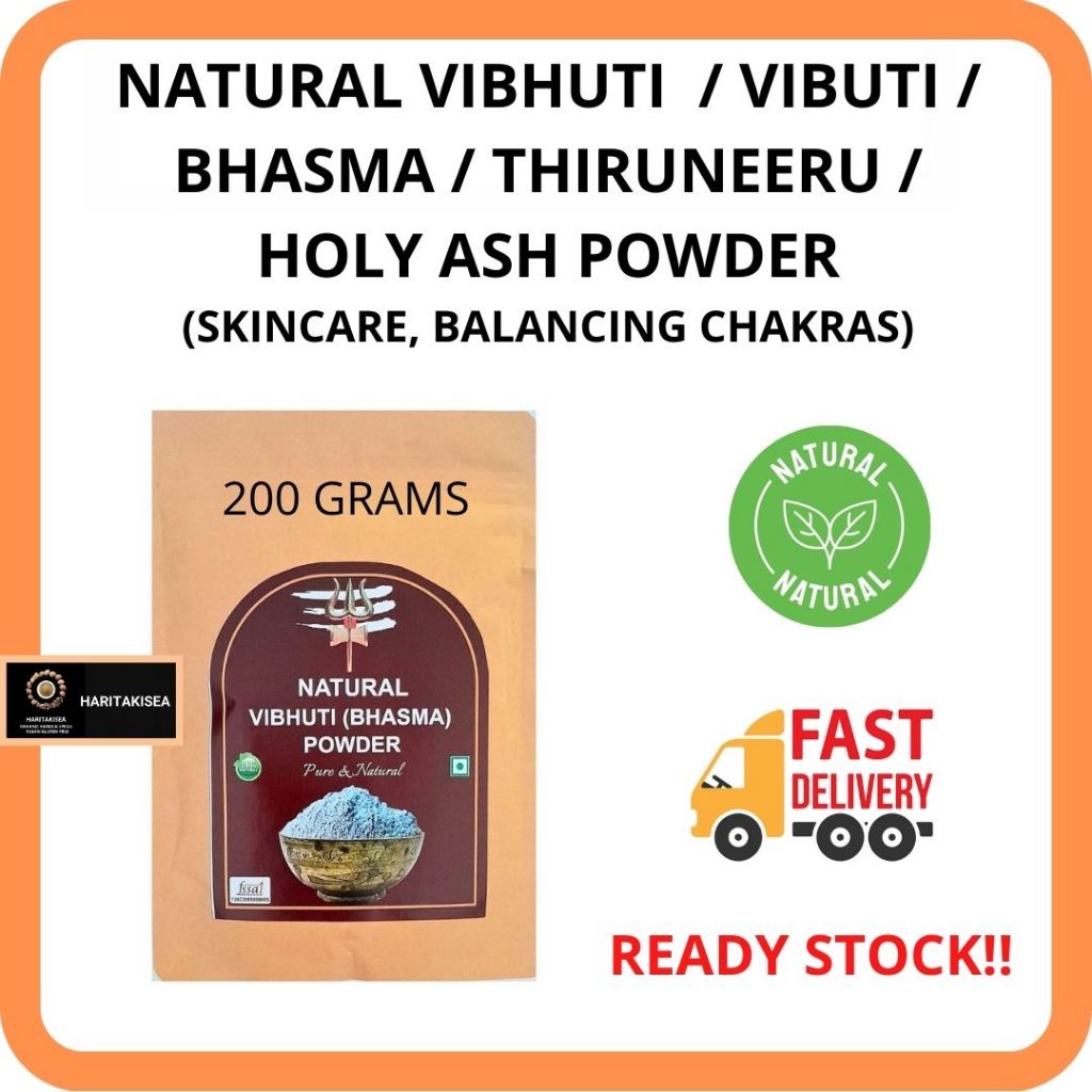 100% PURE NATURAL VIBHUTI (VIBUTI, THIRUNEER, BHASMA, SACRED ASH ...