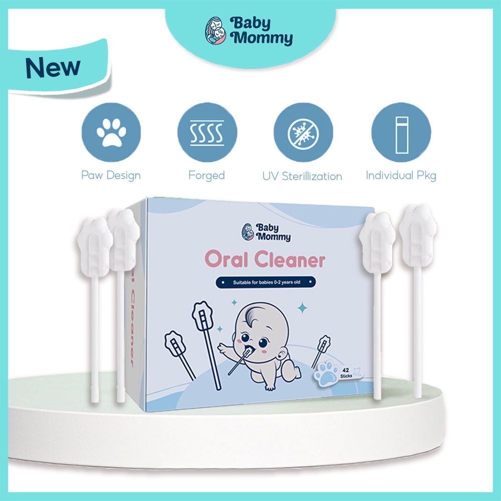 🇲🇾 ReadyStock 30 Pcs Upgraded Baby Cotton Swab Mouth Tongue Cleaner ...