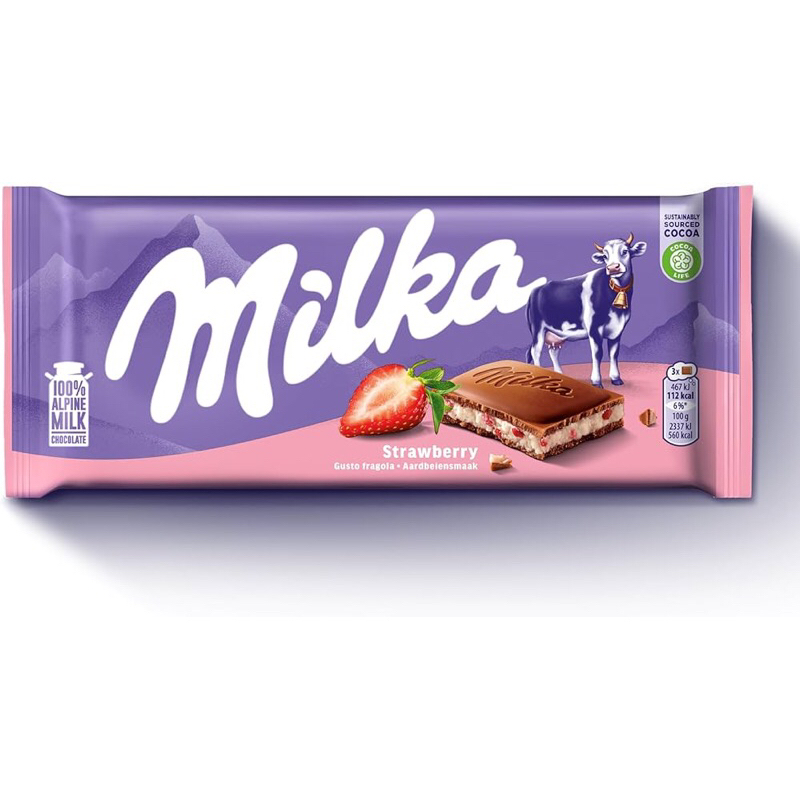 Milka Strawberry Yogurt Chocolate Bar 100gram | Shopee Malaysia