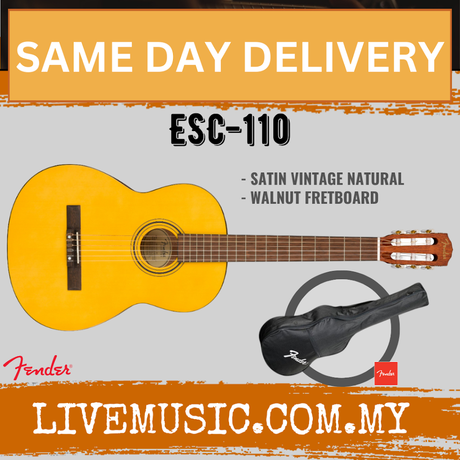Fender ESC-110 Classical Acoustic Guitar, Wide Neck ( ESC 110 / ESC110 ) | Shopee Malaysia