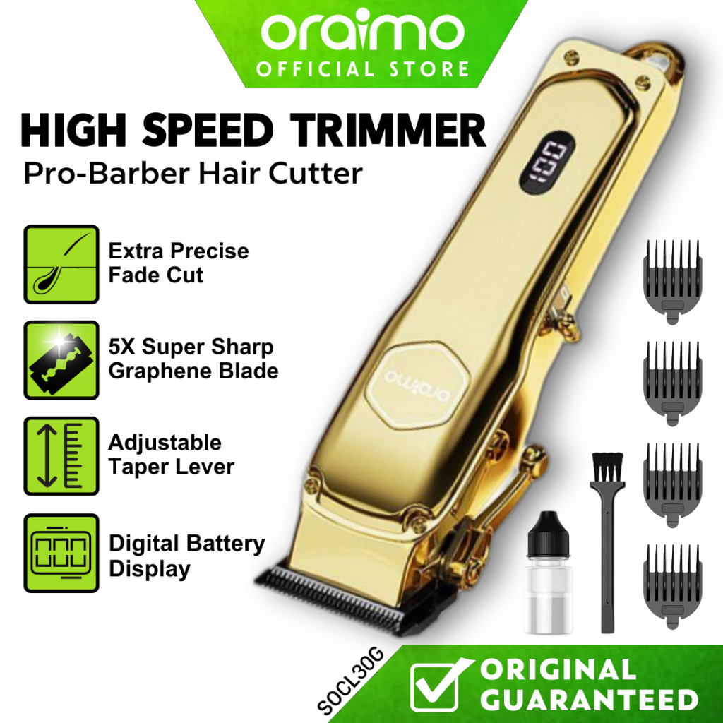 ORAIMO Hair Clipper Cordless Barber Trimmer Rechargeable Mesin Gunting ...
