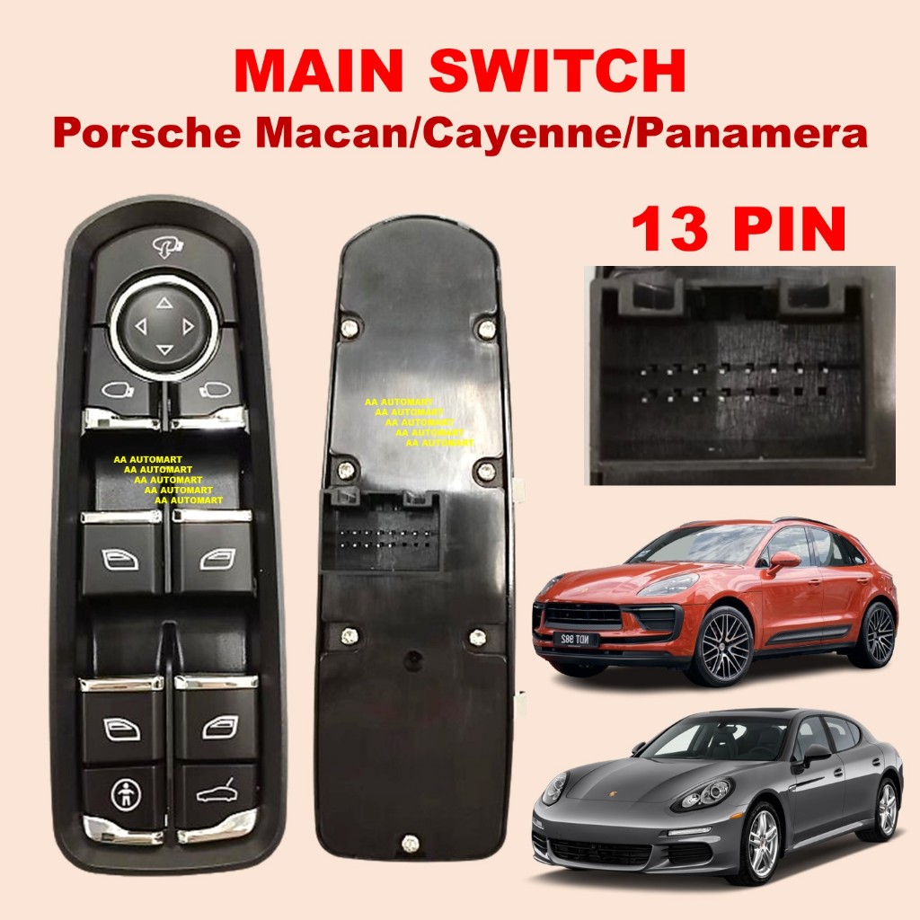 PORSCHE PANAMERA/CAYENNE/MACAN(2009-2016) POWER WINDOW SWITCH ELECTRIC ...