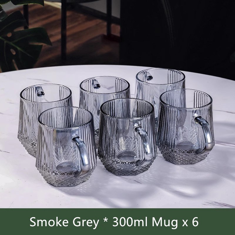 Set cawan dan Jug Glass Jar Mug Set for Serving Guest /Set Cawan Air ...
