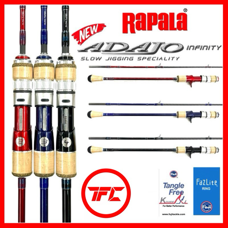 RAPALA Adajo Infinity Overhead Slow Jigging Fishing Rod BC Baitcast ...
