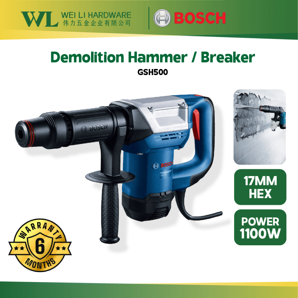 Bosch GSH500 GEN II Demolition Hammer 1100W mesin hacker drill hammer ...