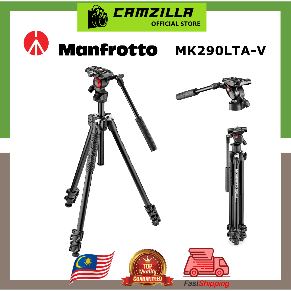 Manfrotto 290 light aluminium tripod With Video Head video tripod ...