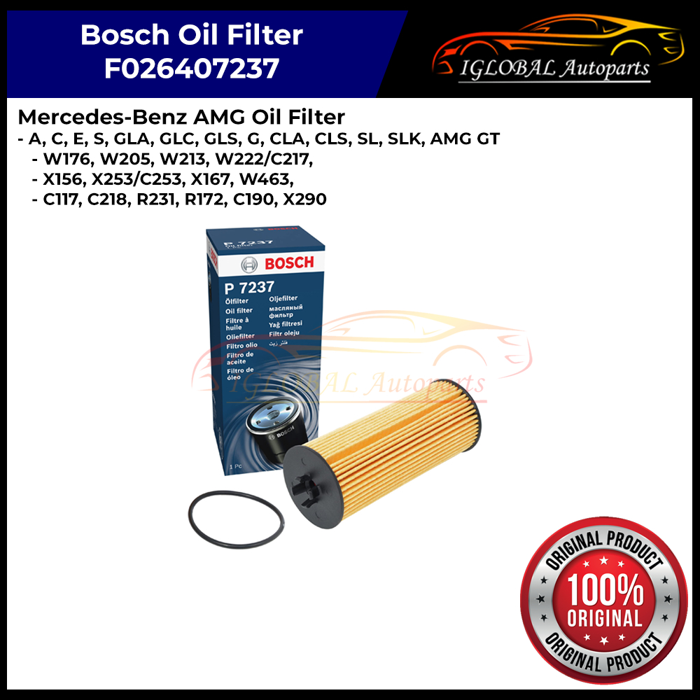 Bosch Oil Filter P7237 - Mercedes-Benz AMG A C E S G GLA GLC GLS CLA ...