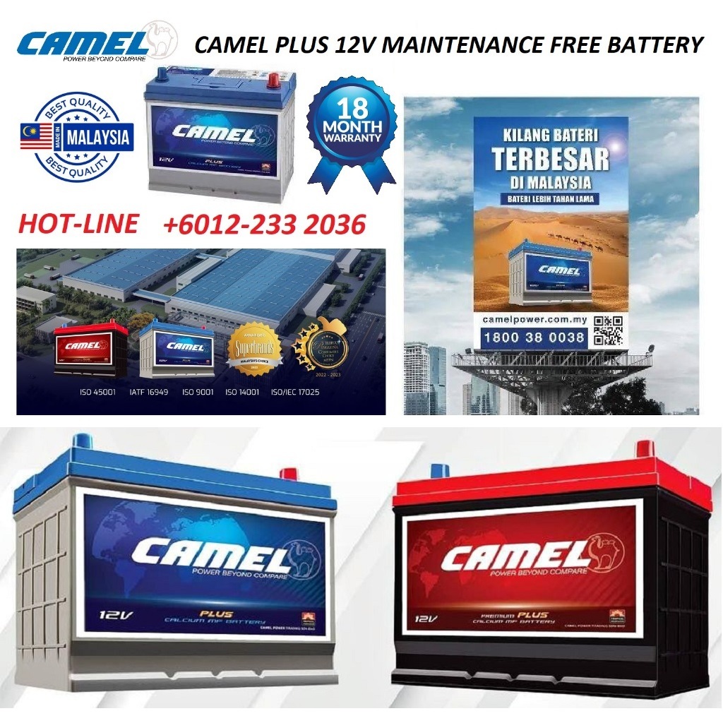 Camel Plus 55D23L 12V Maintenance Free Battery | Shopee Malaysia