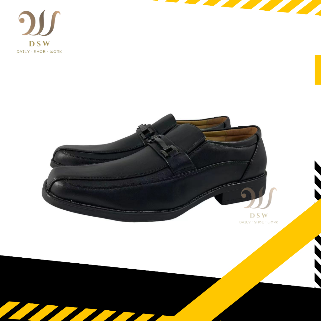 Kasut POLO Formal Pejabat/Formal Shoes Officer/Slip On with Buckle ...
