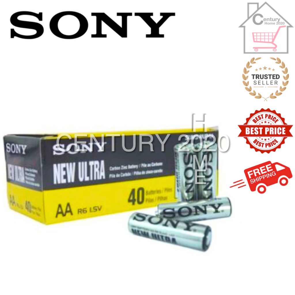 SONY AA New Ultra AA Battery Carbon Zinc AA Battery 40pcs/box | Shopee Malaysia