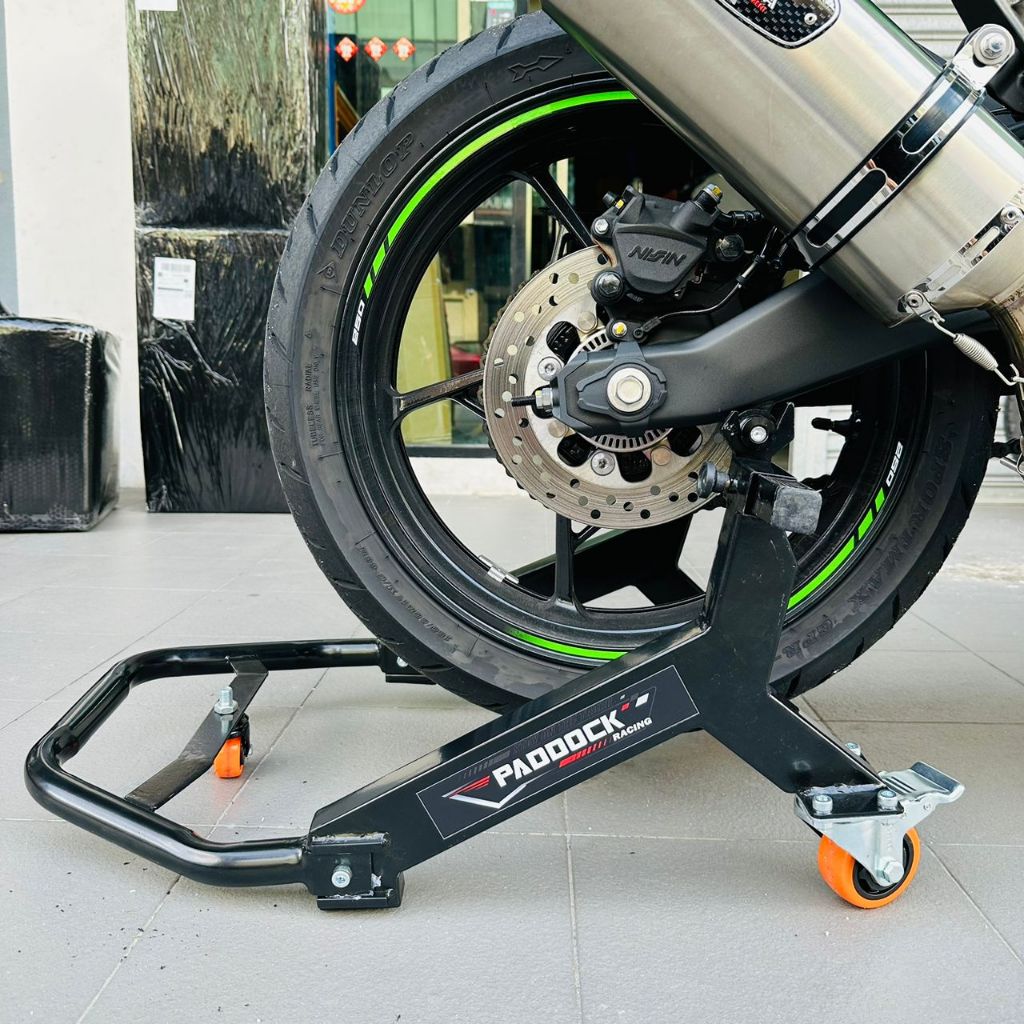 Motorcycle Paddock Stand moving Dolly Trolley Stand Movable Rear Stands ...