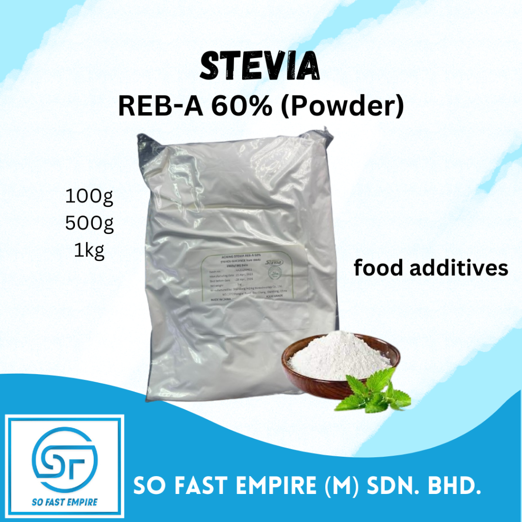 Stevia Sweetener (Reb-A60%) 100g/500g/1kg | Shopee Malaysia