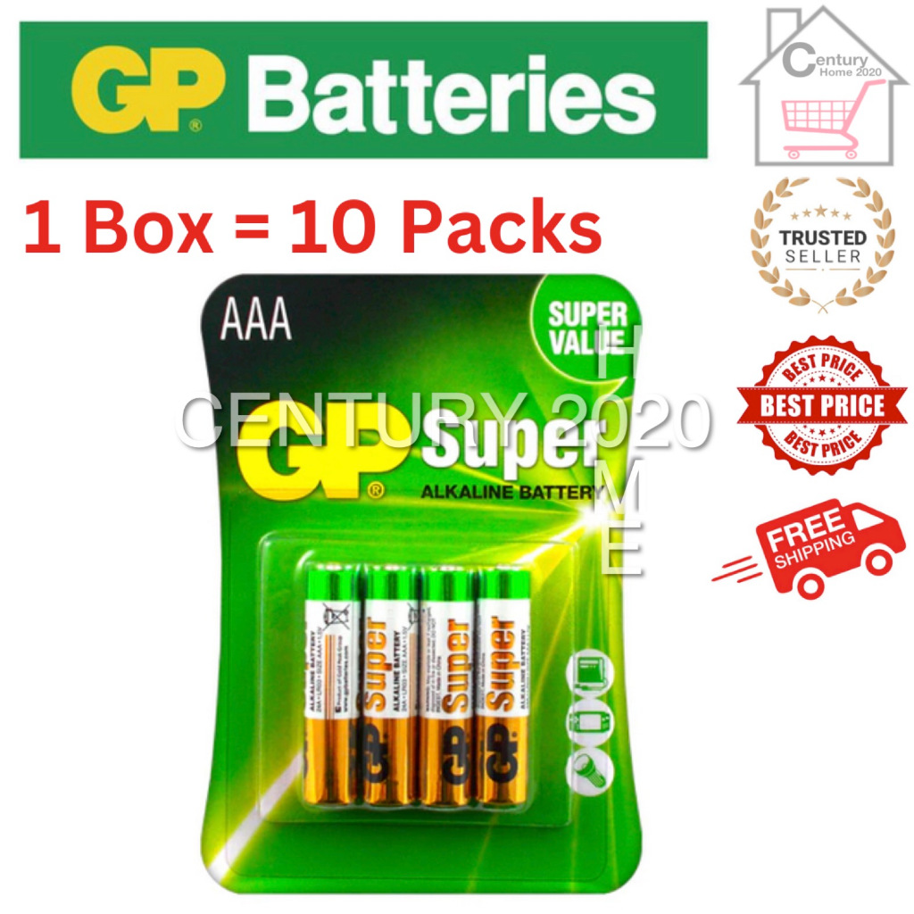 GP AAA/AA Battery AAA/AA Super Alkaline Battery 4pcs/pack 1 BOX ...