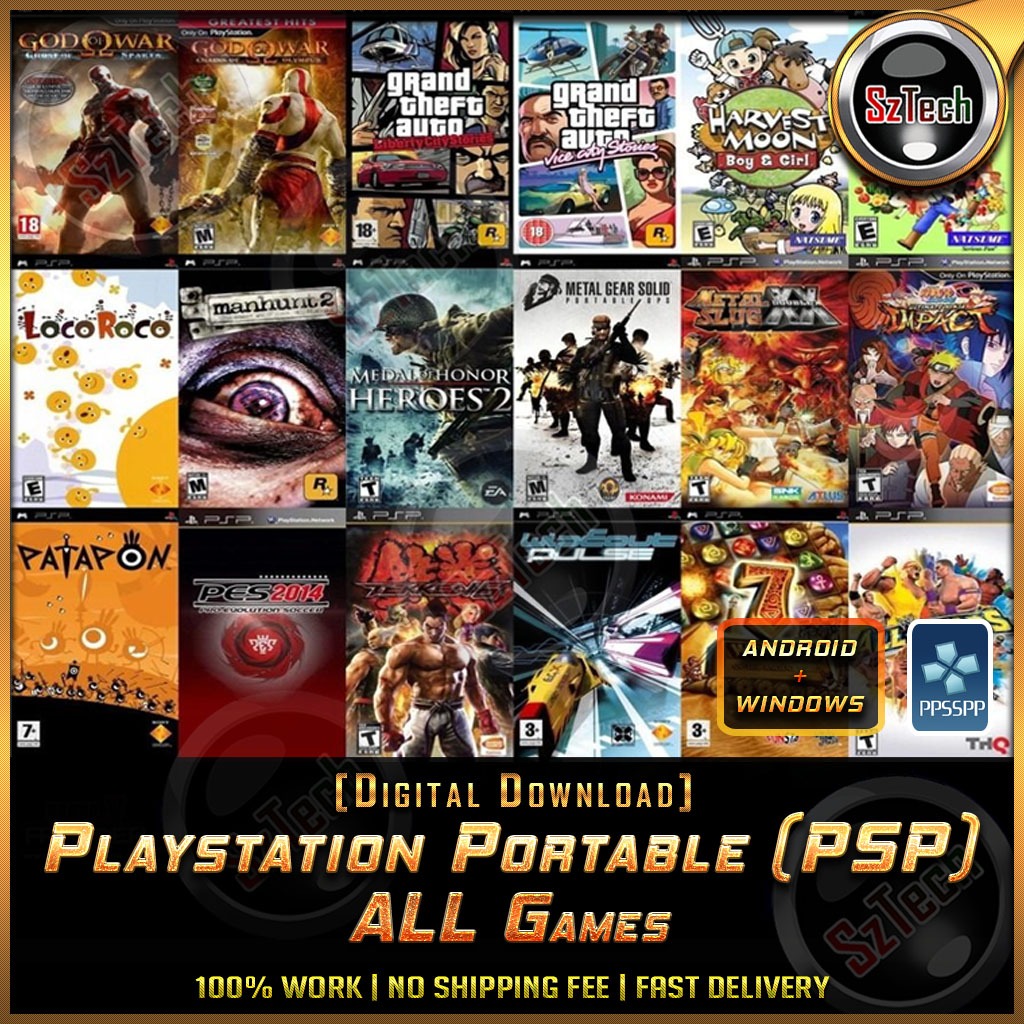PlayStation Portable PSP All Games [ Game for PC/Laptop/Android Phone ] 🔥Offline Games🔥🔥PPSSPP ...