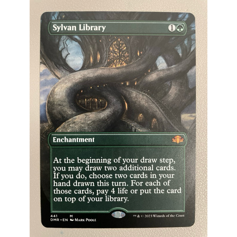 MTG:Dominaria Remastered (DMR) 441 M - Sylvan Library (Borderless) | Shopee Malaysia