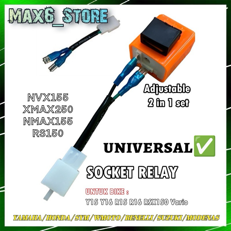 YAMAHA HONDA SYM RELAY FLASHER LED SIGNAL RELAY UNIVASAL RELAY Y15ZR ...