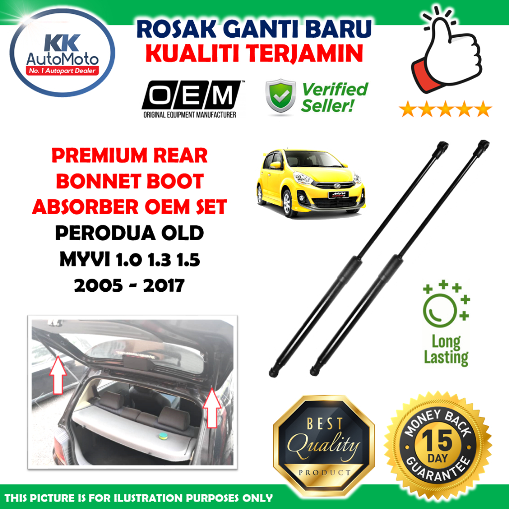 [2 BATANG] Perodua Myvi Old Lagi Best Icon 1.3 1.5 2005 - 2017 Premium ...