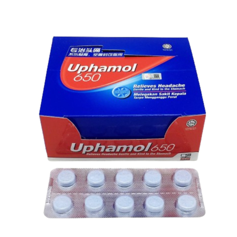 UPHAMOL 650MG TAB 180 TABLETS (1 BOX) | Shopee Malaysia
