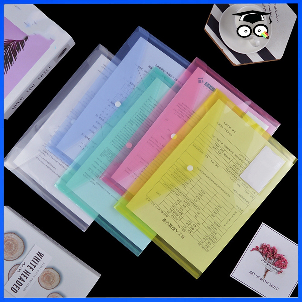 Folder Fail Kertas Butang A4 (Dengan Poket Label ID) Alat Tulis Kes ...