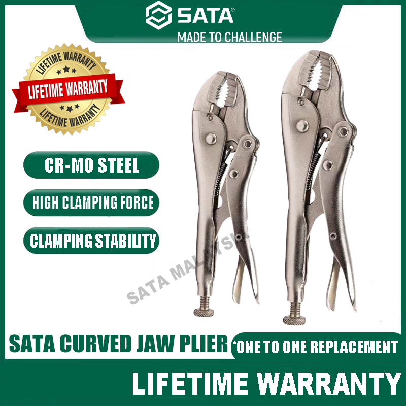 SATA Curved Jaw Locking Pliers 5" 7" & 10" Strong Clamping Pliers ...