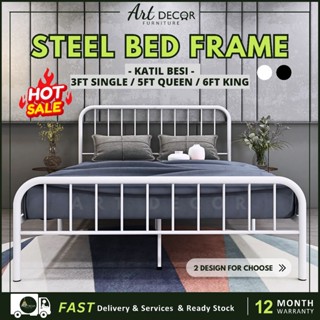 🔥READY STOCK🔥5/6/3ft Queen/ King/Single Bed Frame Katil Besi Queen ...