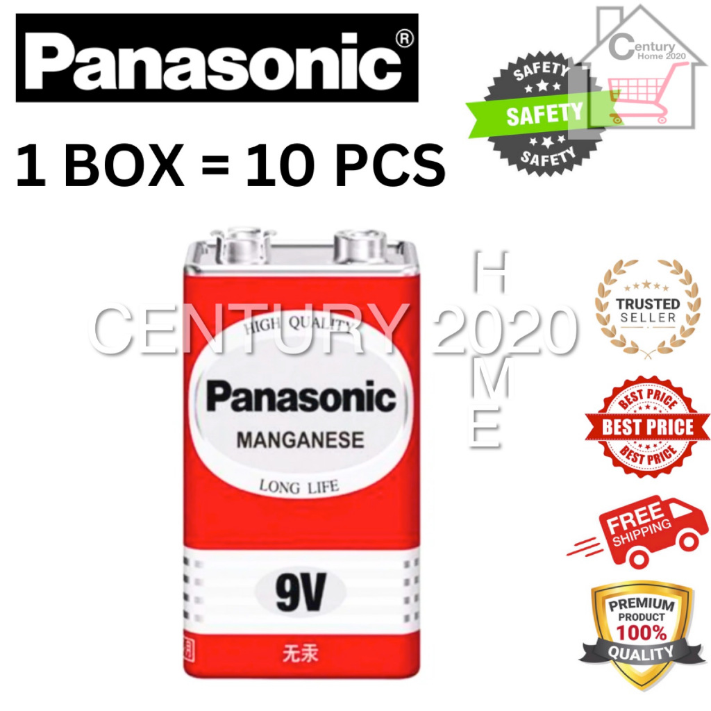 PANASONIC 9V Battery Manganese Heavy Duty Dry Batteries 1 BOX | Shopee Malaysia