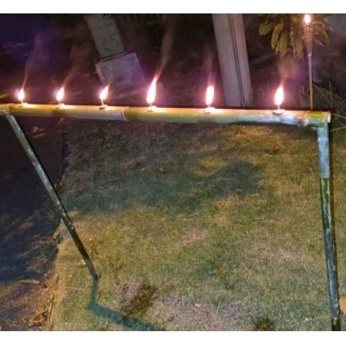 Panjut Buluh 6 sumbu Tradisional Ramadhan Pelita buluh bamboo 6 sumbu ...