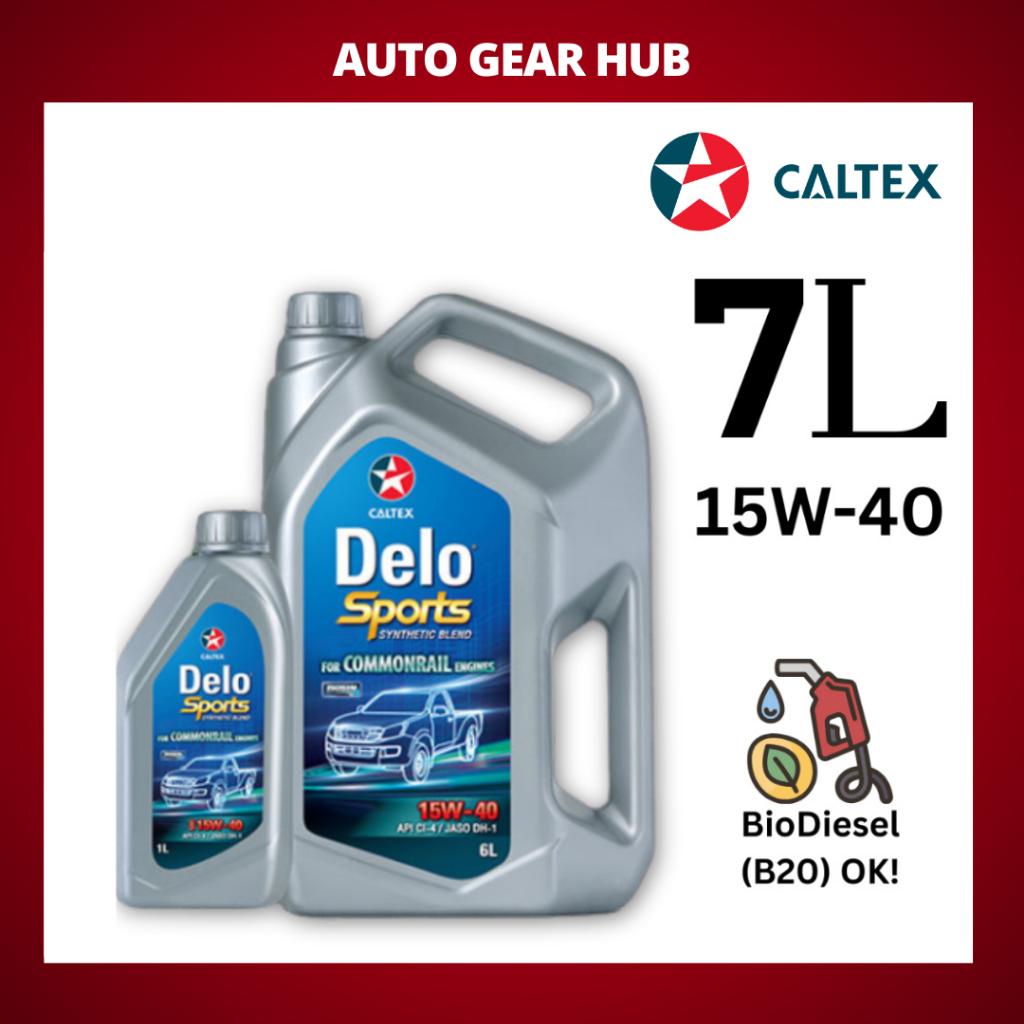 Caltex Delo Sports Synthetic Blend SAE 15W-40 CI-4 Diesel Engine Oil 7 ...