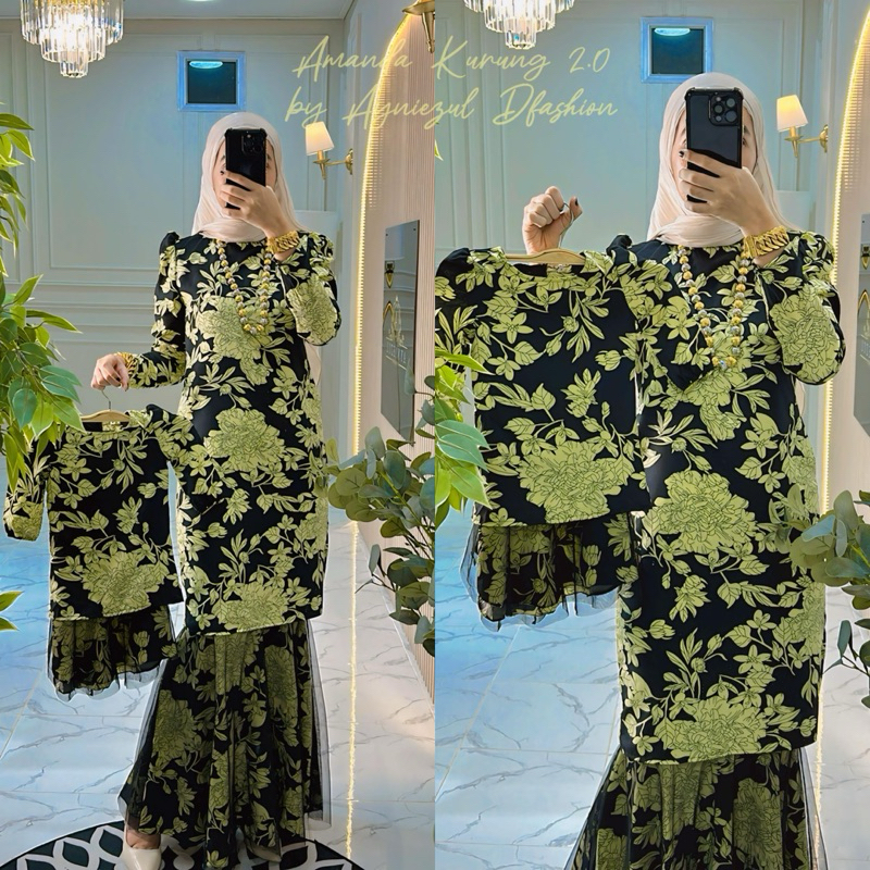 BAJU RAYA 2024 SET KURUNG AMANDA ANAK 🎊 | Shopee Malaysia