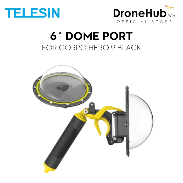 Telesin Dome Port 6" Underwater With Pistol Grip Trigger For GoPro Hero ...