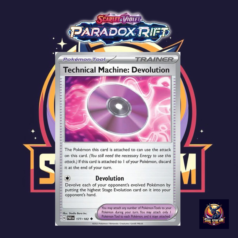 Pokemon TCG Technical Machine Evolution,Devolution, Blindside Paradox ...