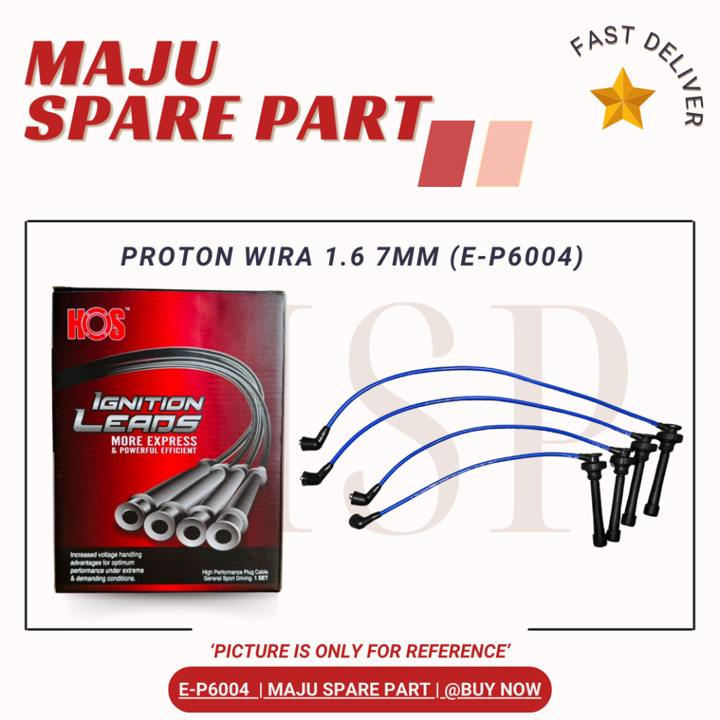 MSP PLUG CABLE PROTON WIRA 1.6 7MM SILICONE E-P6004 | Shopee Malaysia