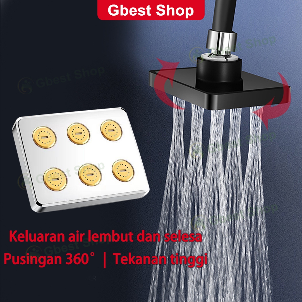 High Pressure Showerhead Rainshower Head Magic Water Flow Rainfall ...