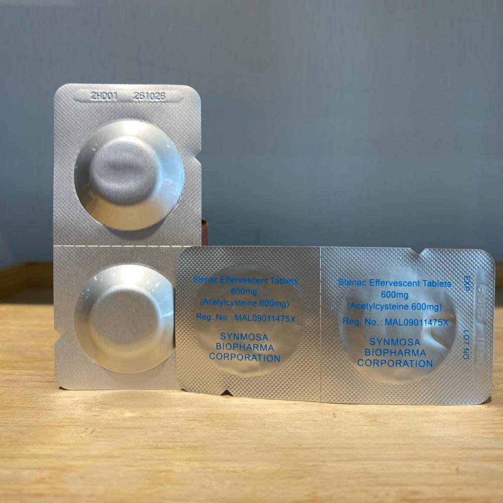 Stenac Effervescent Tablets 600mg (Acetylcysteine 600mg) Ubat Kahak ...
