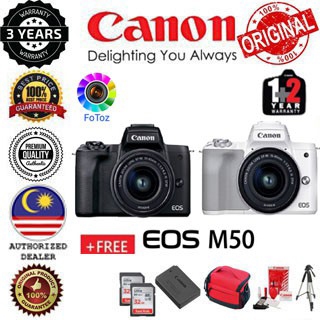 Canon EOS M50 + 32GB + Bag + Extra Battery | Shopee Malaysia