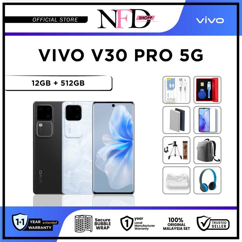 VIVO V30 Pro 5G [12+12GB RAM 512GB ROM] - Original VIVO Malaysia | Shopee Malaysia